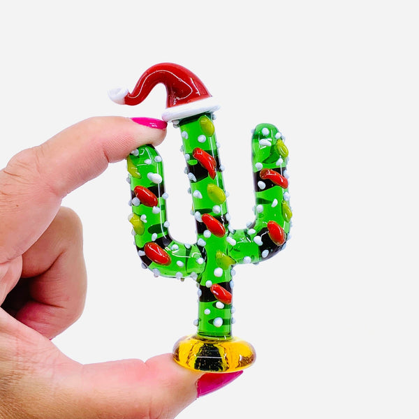 Pocket Festive Cactus - Luke Adams Glass Blowing Studio