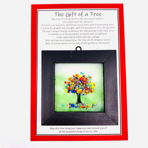 Fused Glass Tree of Life Shadow Box 39 - Luke Adams Glass Blowing Studio