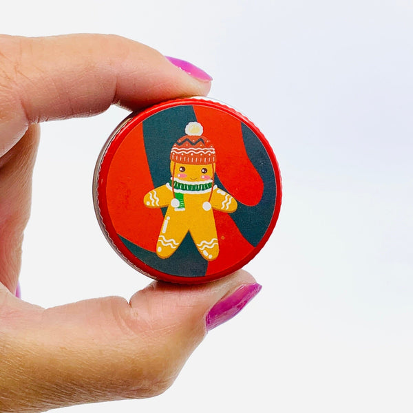 Tiniest Gingerbread Man Cookie Tin Set - Luke Adams Glass Blowing Studio