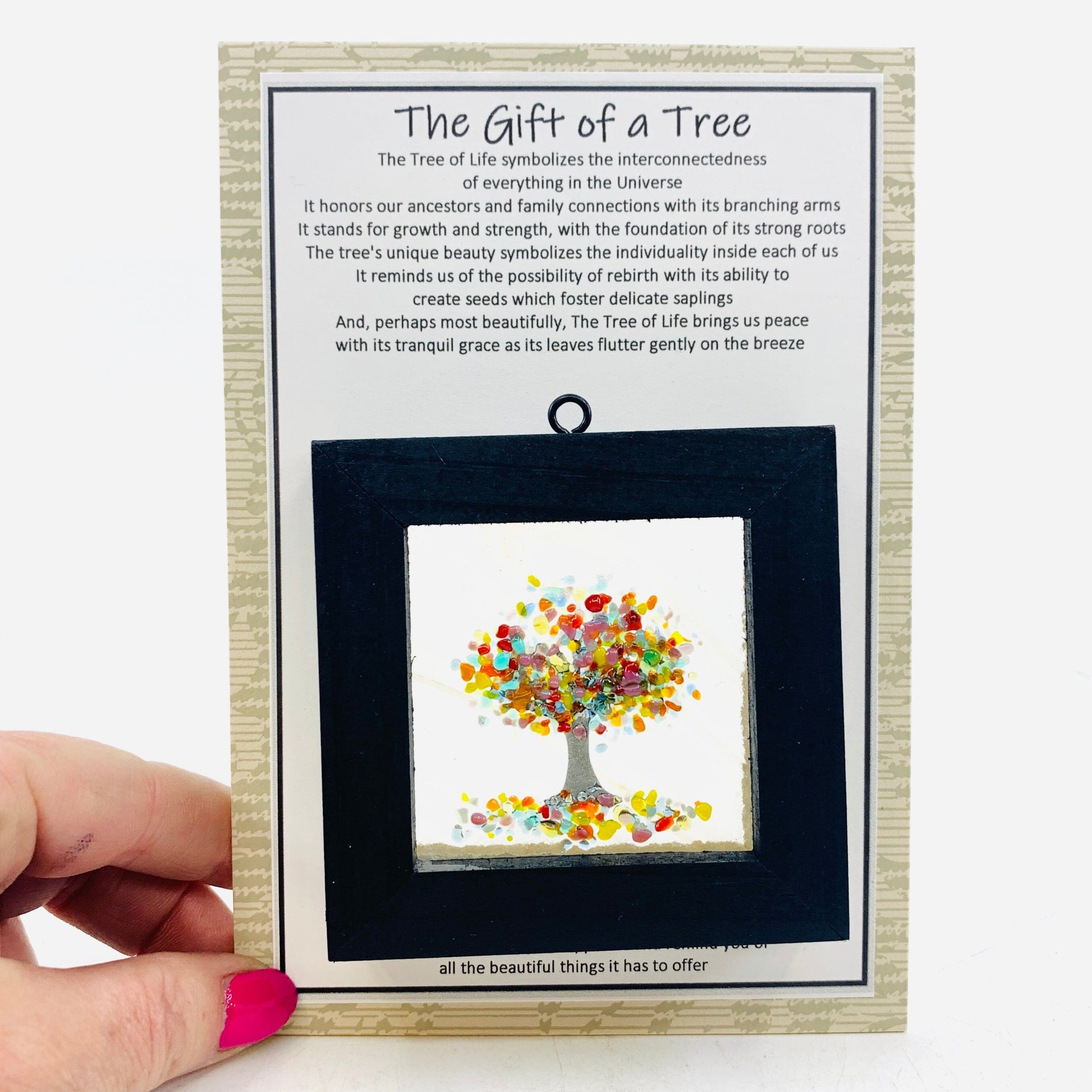 Fused Glass Tree of Life Shadow Box 118 - Luke Adams Glass Blowing Studio