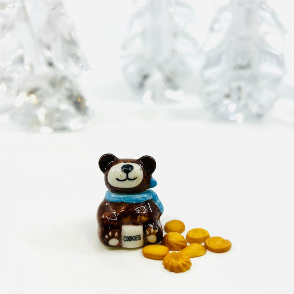 Tiniest Teddy Bear Cookie Jar - Luke Adams Glass Blowing Studio