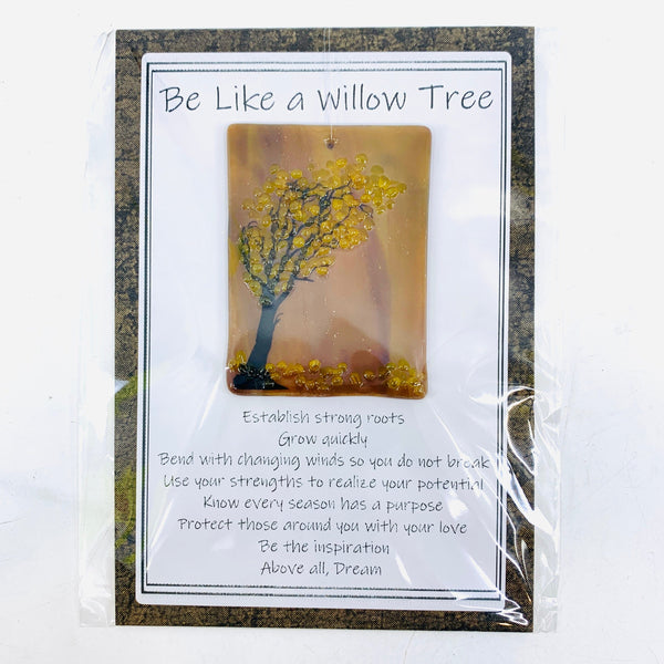 Fused Glass "Be Like a Willow Tree" Suncatcher 7 - Luke Adams Glass ...