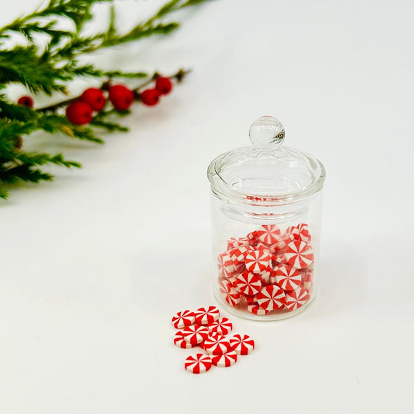 Tiniest Glass Jar of Peppermints - Luke Adams Glass Blowing Studio