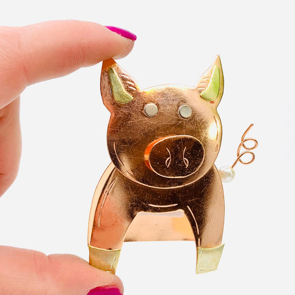 Pot Huggers 23, Ziggy Piggy - Luke Adams Glass Blowing Studio