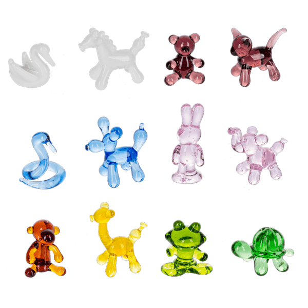 Mini Balloon Animal, Cat 313 - Luke Adams Glass Blowing Studio