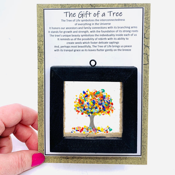 Fused Glass Tree of Life Shadow Box 36 - Luke Adams Glass Blowing Studio