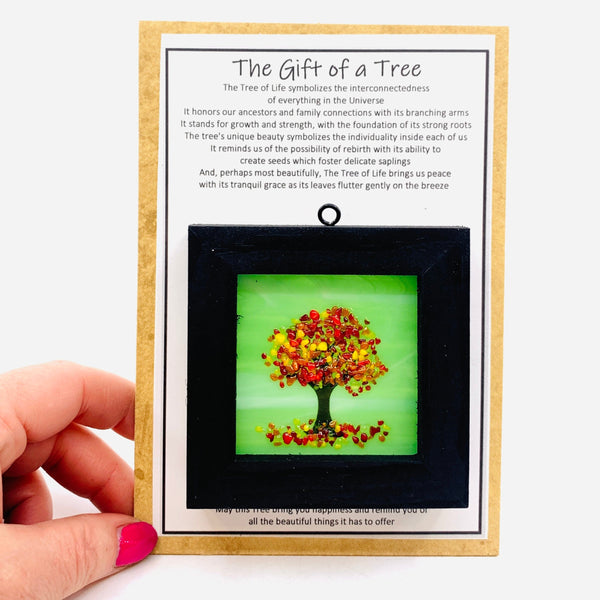 Fused Glass Tree of Life Shadow Box 170 - Luke Adams Glass Blowing Studio