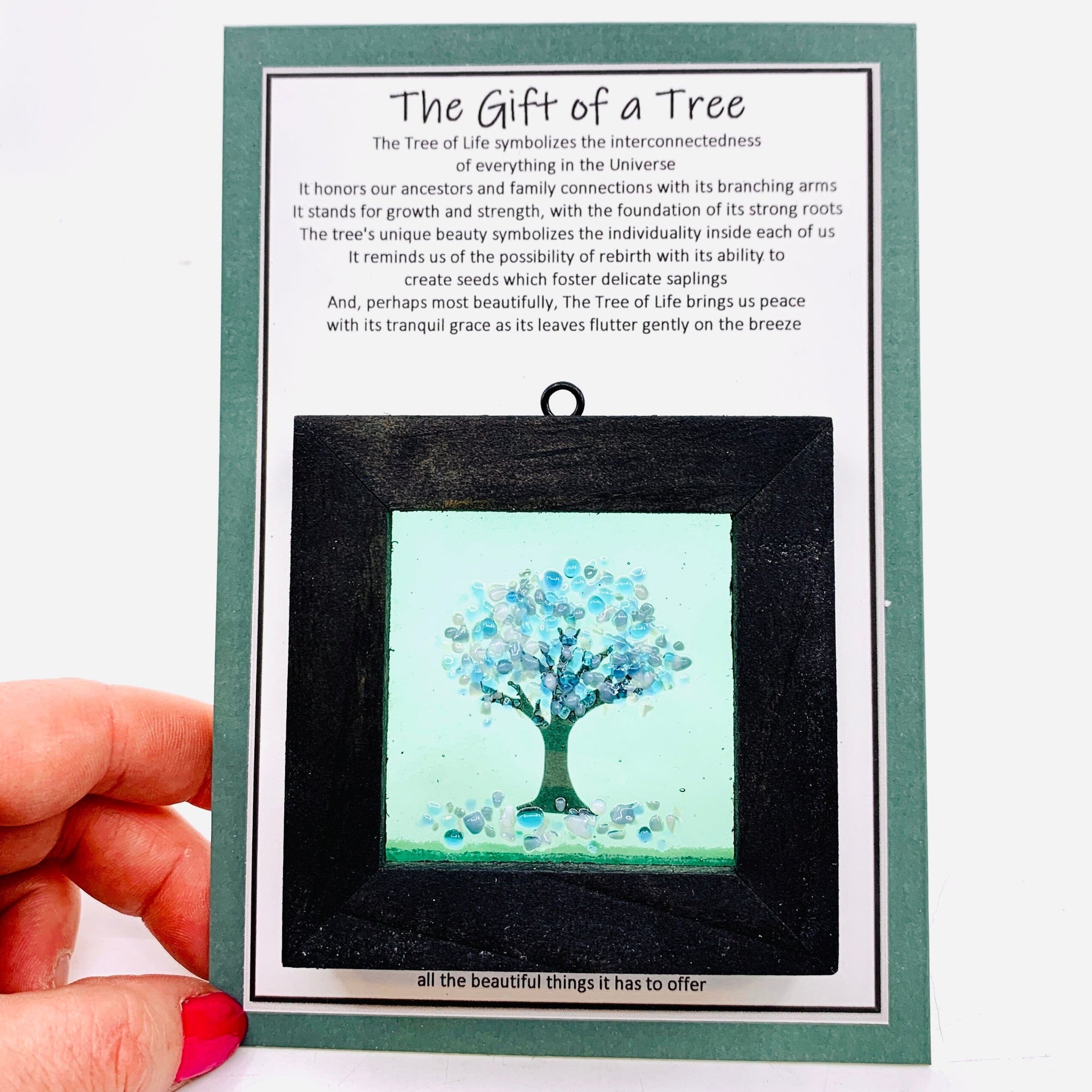 Fused Glass Tree of Life Shadow Box 66 - Luke Adams Glass Blowing Studio
