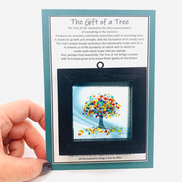 Fused Glass Tree of Life Shadow Box 196 - Luke Adams Glass Blowing Studio
