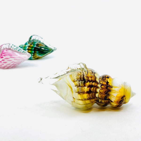 Glass Seashell, Natural - Luke Adams Glass Blowing Studio