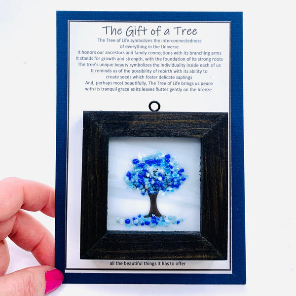 Fused Glass Tree of Life Shadow Box 86 - Luke Adams Glass Blowing Studio