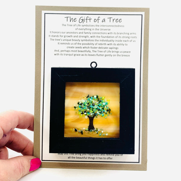 Fused Glass Tree of Life Shadow Box 110 - Luke Adams Glass Blowing Studio