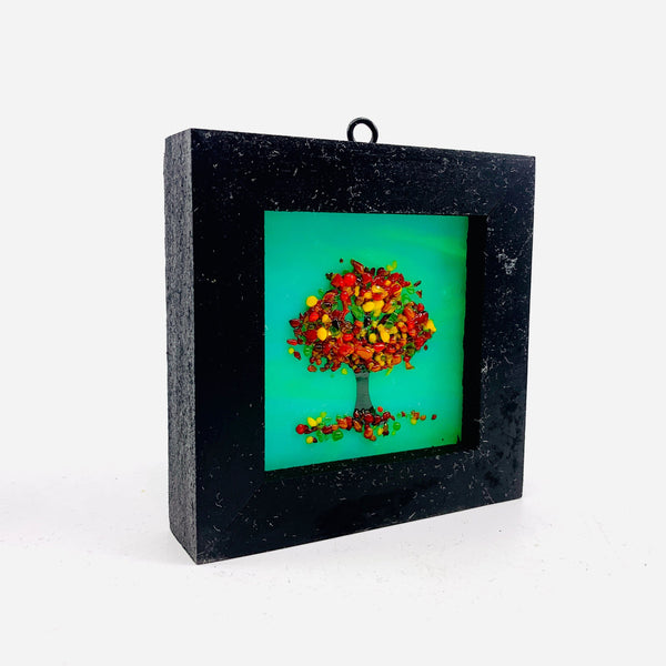 Fused Glass Tree of Life Shadow Box 157 - Luke Adams Glass Blowing Studio