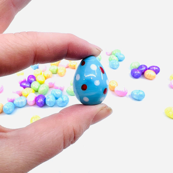 Mini Glass Egg-stravaganza 21 Robins Egg Dot - Luke Adams Glass Blowing ...