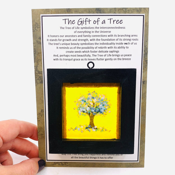 Fused Glass Tree of Life Shadow Box 228 - Luke Adams Glass Blowing Studio