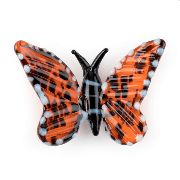 Glass Magnet, Orange Monarch Butterfly - Luke Adams Glass Blowing Studio