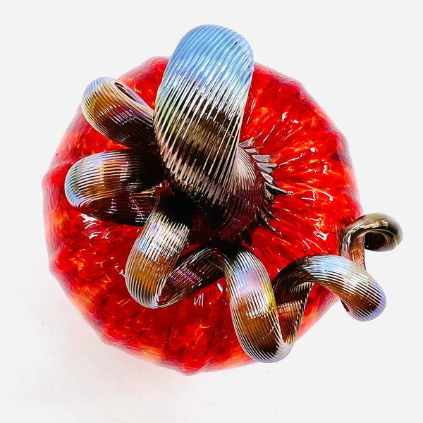 Mini Pumpkin, Ruby - Luke Adams Glass Blowing Studio